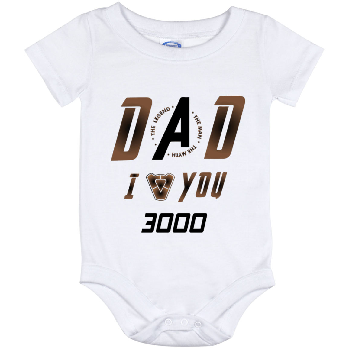 Dad I Love You 3000 Baby Onesie Shirt - Daddy The Man The Myth The ...