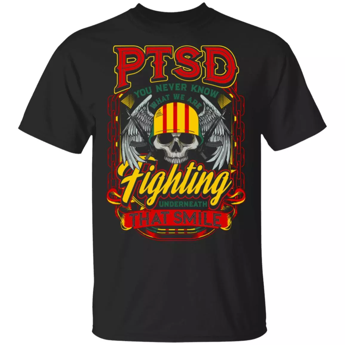 PTSD Shirt | PTSD You Never Know What We Are Fighting Underneath That ...