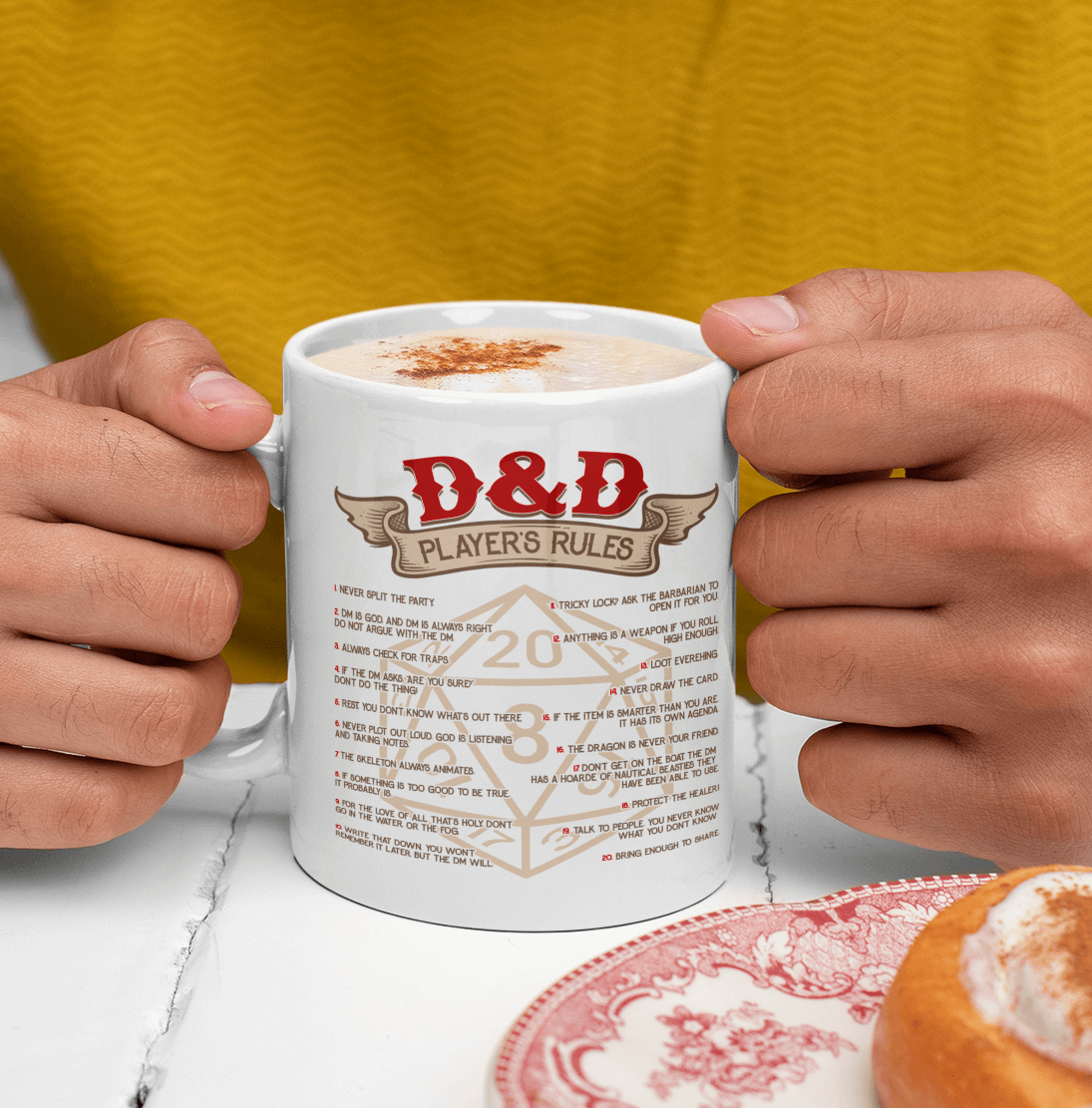 Gifts For D&D Players | D&D Player's Rules Ceramic Coffee Mug Beer ...