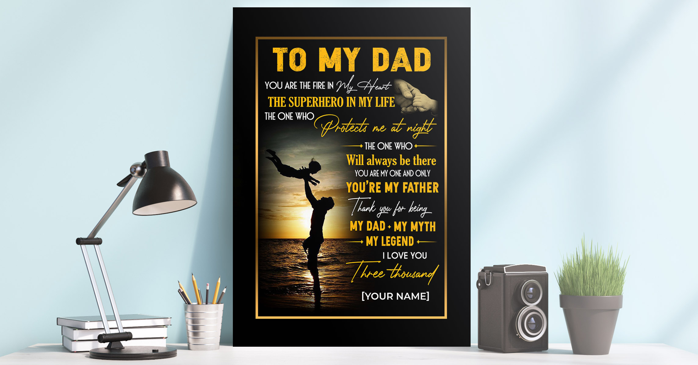 Personalized Dad Canvas Art | Personalized Dad Thank You For Being My ...