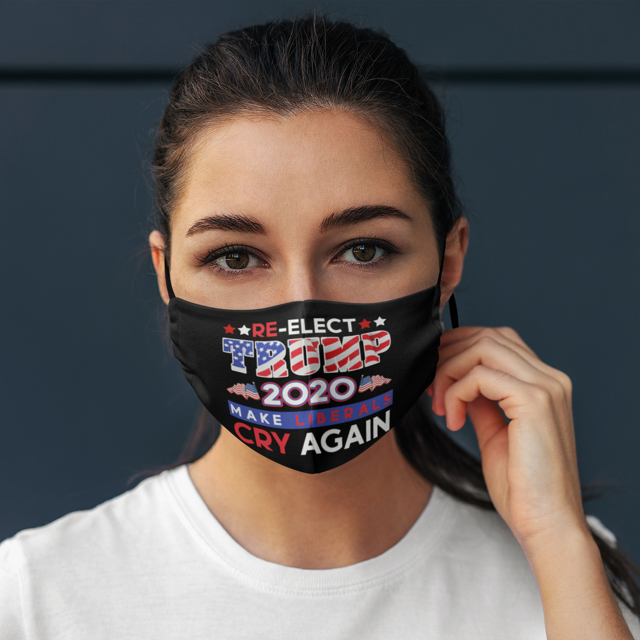 Re-Elect Trump 2020 Face Mask | Re-Elect Trump 2020 Make Liberals Cry ...