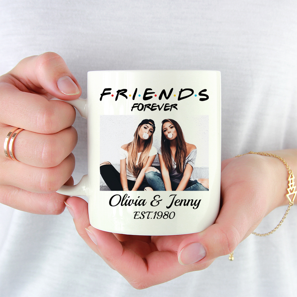 Personalized Best Friends Photo Mug | Custom Photo Friends Forever Mug ...
