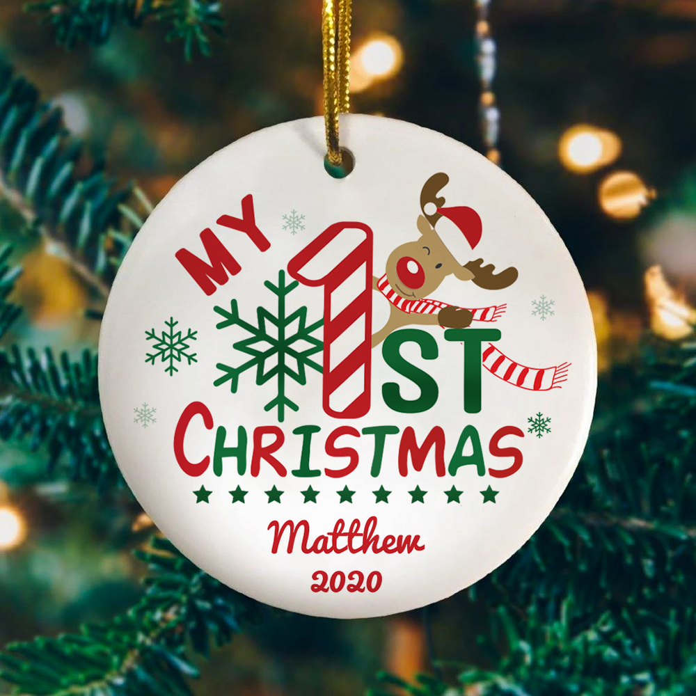 Personalized Baby Shower Gift My First Christmas Rudolf the Rednosed ...