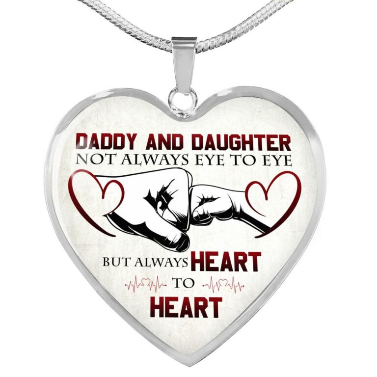 Daddy daughter heart necklace store