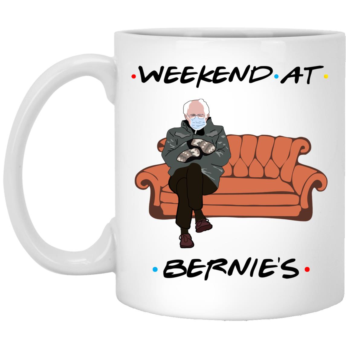Bernie Mitten Memes Mug | Friends Weekend At Bernies Sanders Ceramic ...