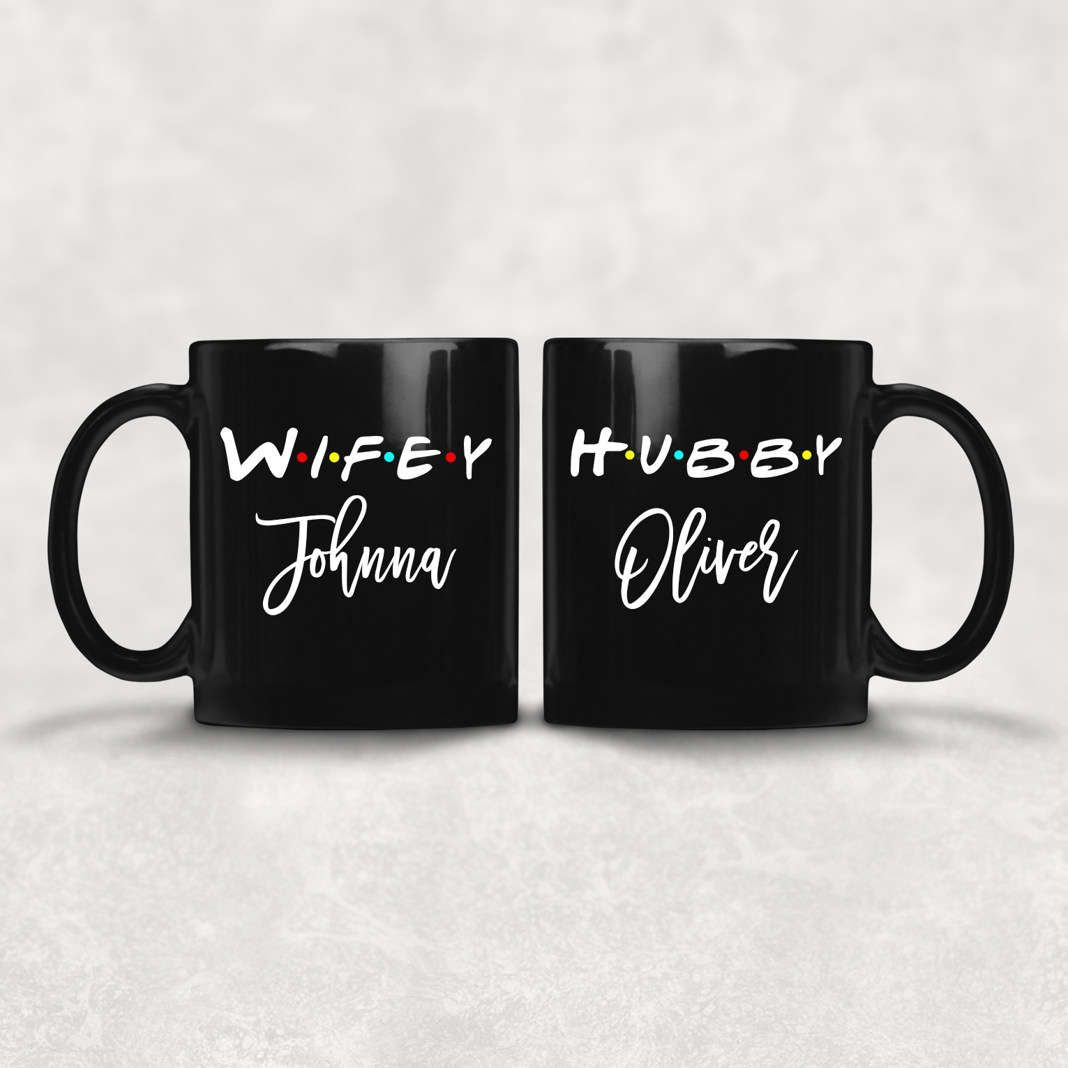 Hubby Friend Mug Personalized Hubby Couple Matching Wifey Ceramic Coffee Mug Cubebik