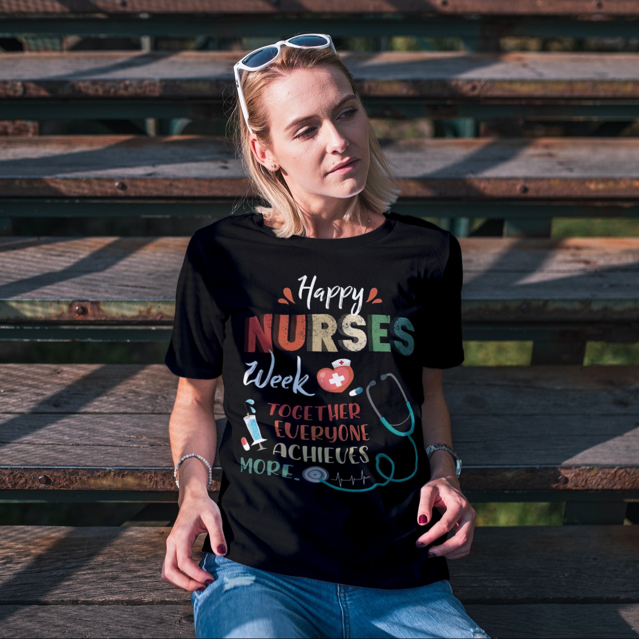 Nurses Week Shirt | Happy Nurses Week Together Everyone Achieves More T ...