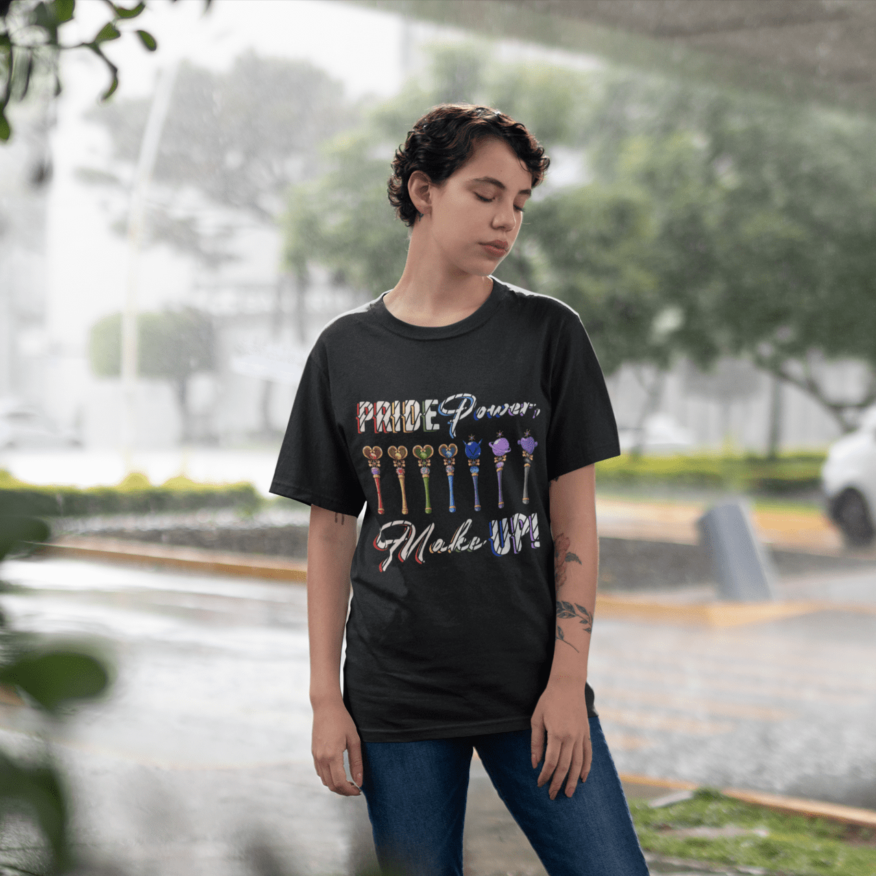 Pride Power LGBT Shirt | Funny LGBT Pride-power Make Up T-Shirt ...