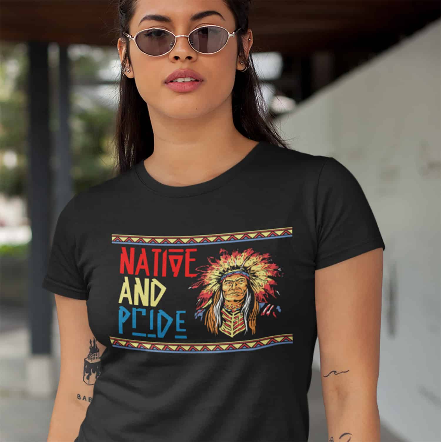 Native And Pride T-shirt - V-neck Tee - Native American Chief Shirt ...