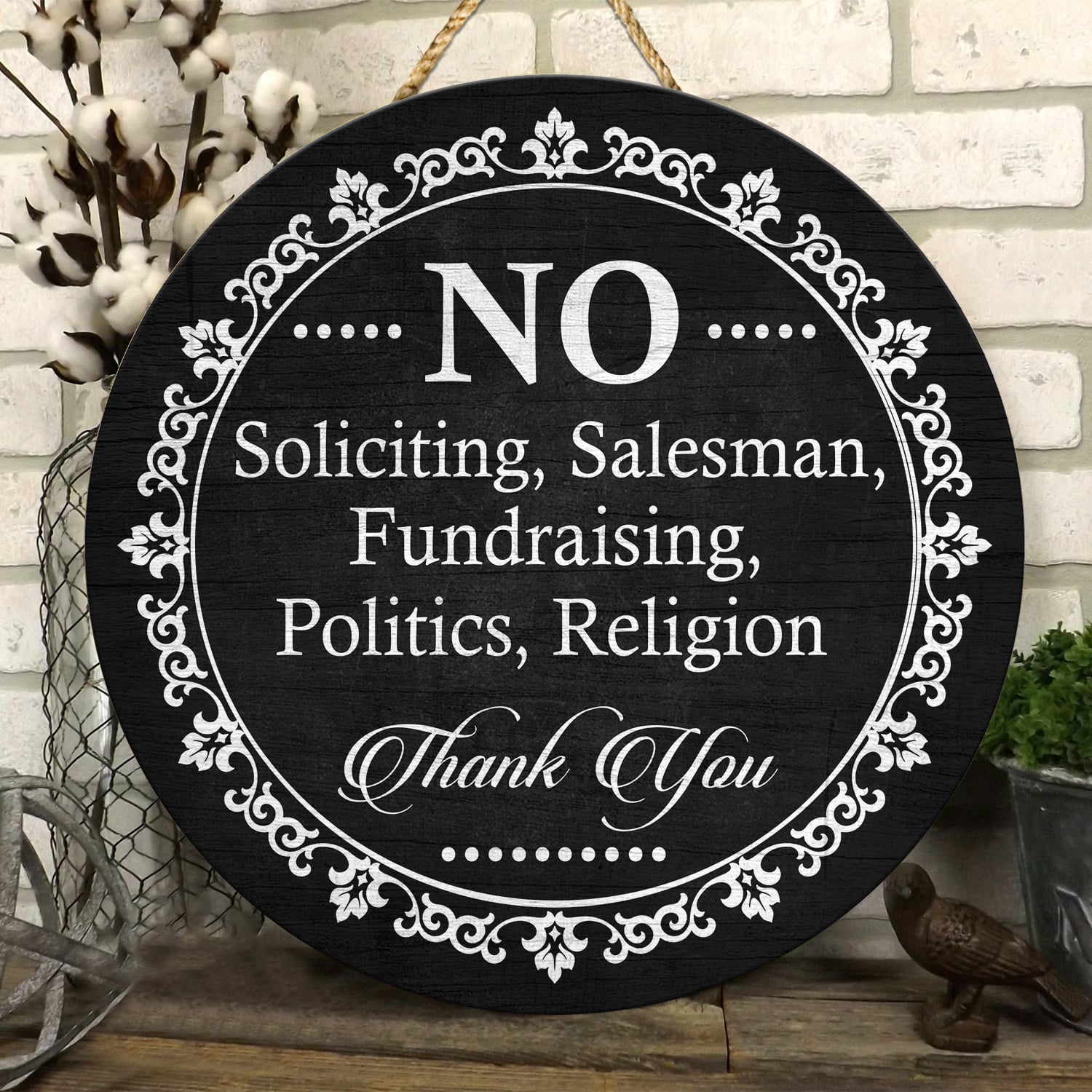 Vintage No Soliciting Salesman Fundraising Politics Religion Decorative ...