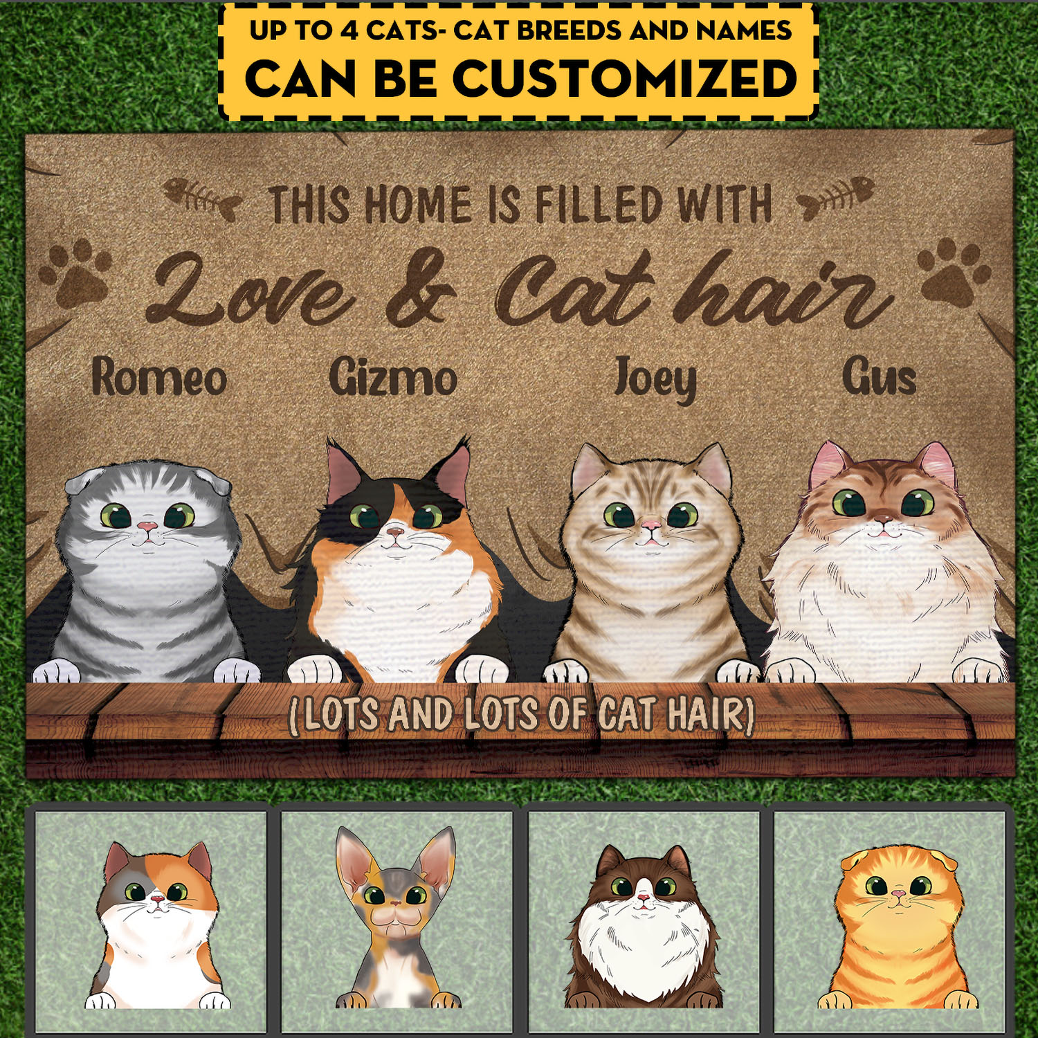 Personalized Cat Breeds This Home Is Filled With Love And Cat Hair ...