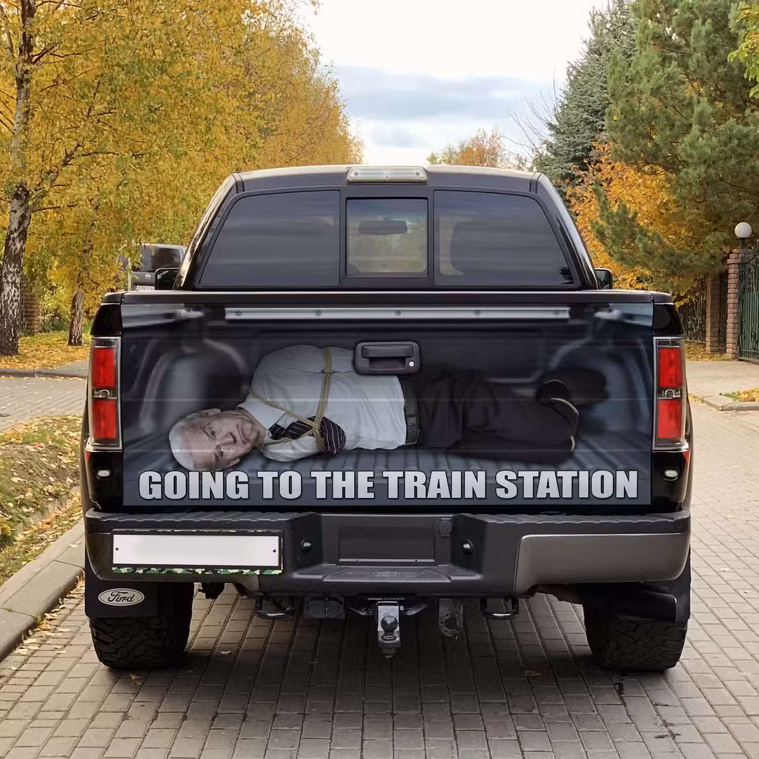 Joe Biden Tailgate | Going To The Train Station Funny Joe Biden Truck ...