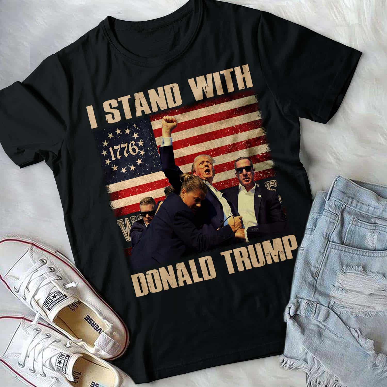 Support Trump Shirt | I Stand With Donald Trump 2024 T-Shirt - Support ...