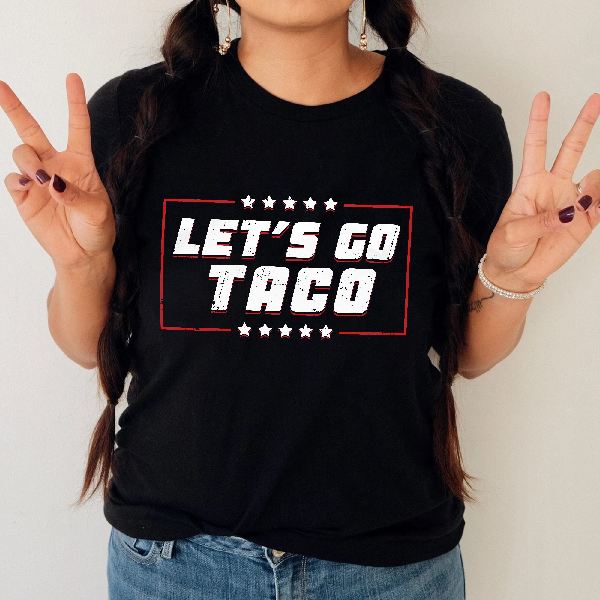 Trump Taco Shirt | Let's Go Taco Funny Political Taco T-Shirt | CubeBik